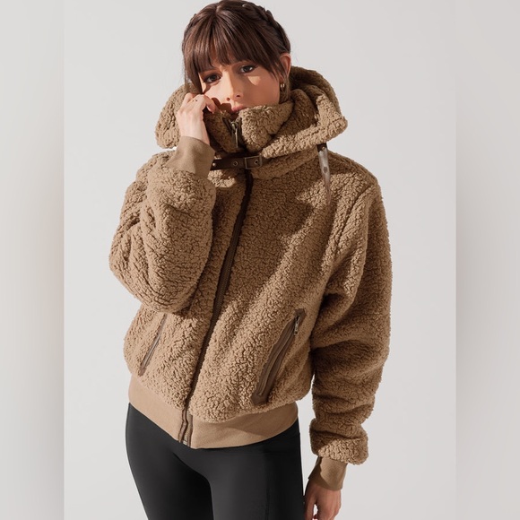 POPFLEX | Jackets & Coats | Sold Out Popflex The Kinsley Bomber Jacket In Faux Sherpa Teddy Bear ...